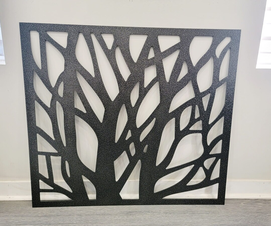 READY TO SHIP! 32"h X 36"w X 1/8" Branch Metal Privacy Screen Outdoor ...