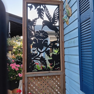 Aluminum Decor Outdoor Decorative Metal Privacy Screens Humming Bird ...