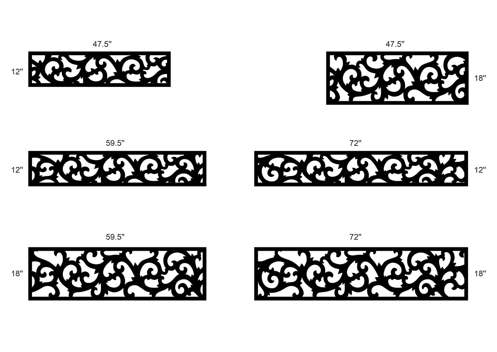 Aluminum Fence Topper Panel, Balcony, Deck Panel, Custom Order, Balcony ...