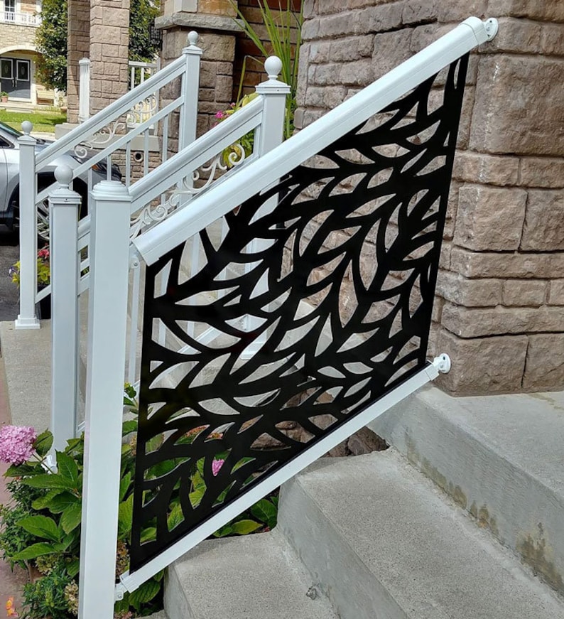 Railing Handrail Stair Iron Metal Fence Privacy Screen | Etsy