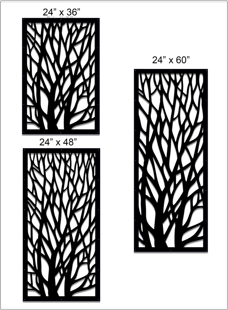 Aluminum Decor Panel Gift,branch Metal Privacy Screen Outdoor, Aluminum ...