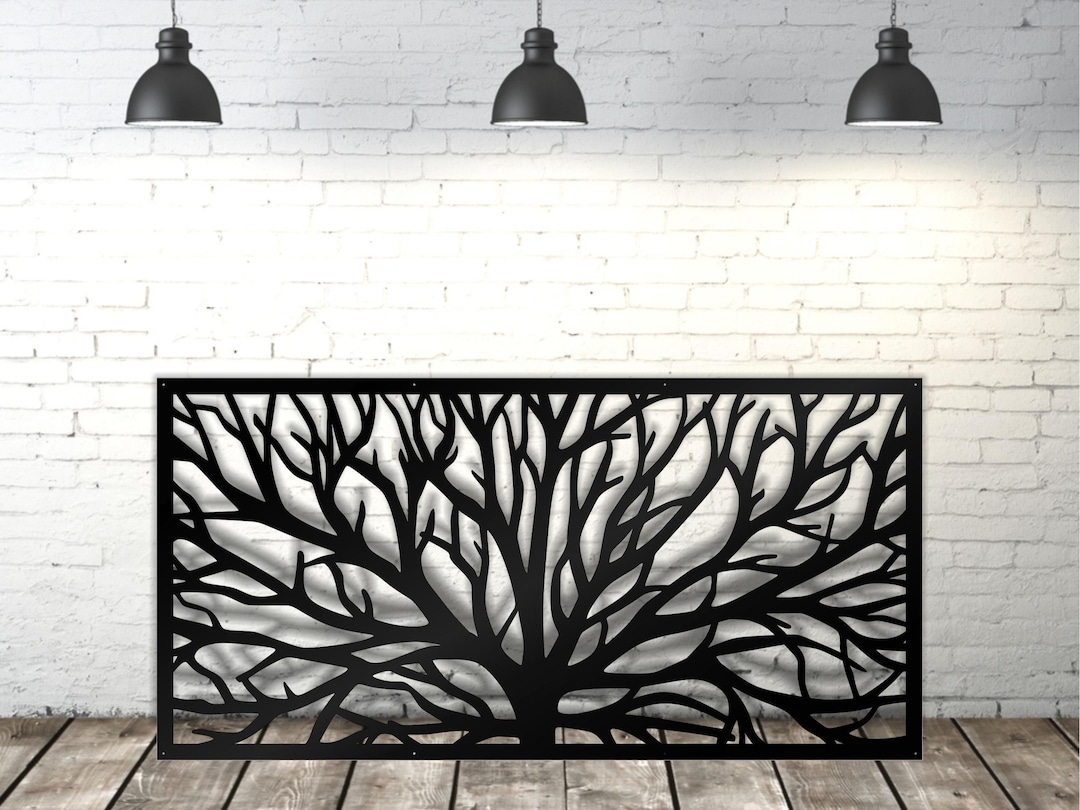 Tree of Life Metal Privacy Screen Fence Decor, Outdoor Wall Art ...