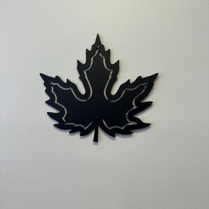 Metal Maple Leaf Wall Art Black Wall Decor Fall Leaf Metal Art Rustic ...