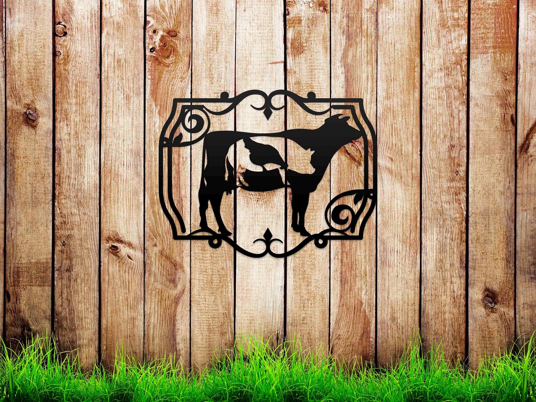 Cow Farm Sign,heifer Cow Ranch Sign,cow Metal Wall Art,personalized ...