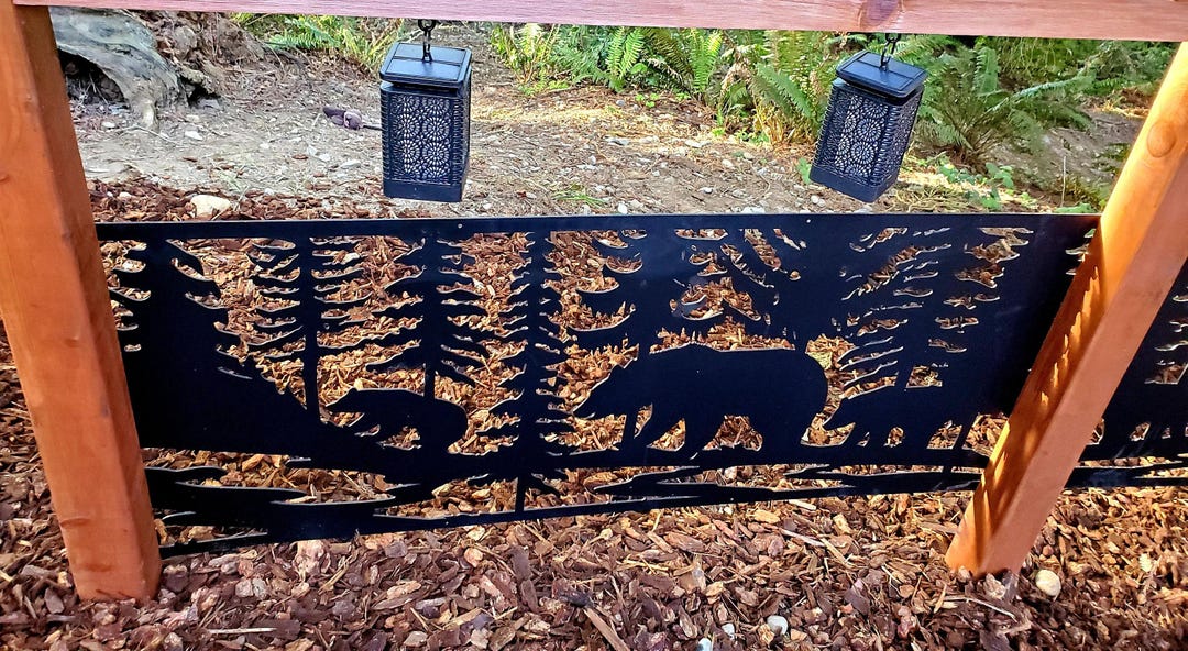 Wildlife Panels, Scene With Deer and Bear, Wall Decor - Wildlife ...