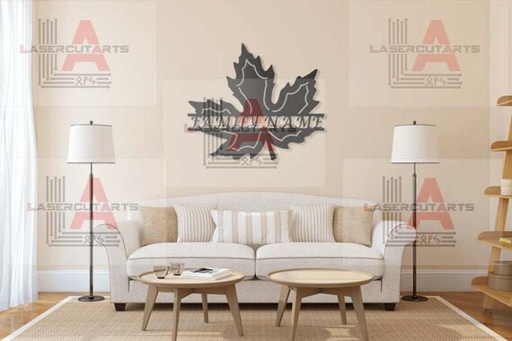 Canada Metal Sign Personalized Home Decor Maple Leaf | Etsy Canada