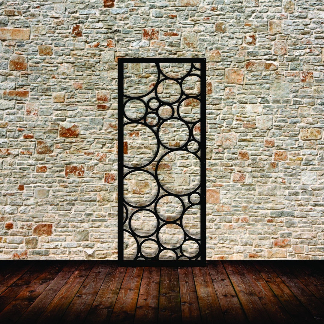 Aluminum Decor Panel Laser Cut Decorative Panels - Big Circles Privacy ...