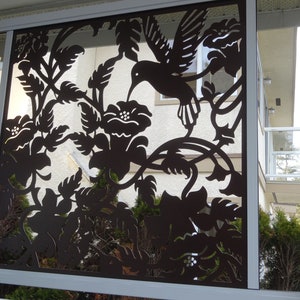 Aluminum Decor Outdoor Decorative Metal Privacy Screens Humming Bird ...