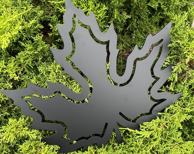 Maple Leaf Canada Sign Wall Art, Metal Leaf Wall Art Home Decor, Nature ...