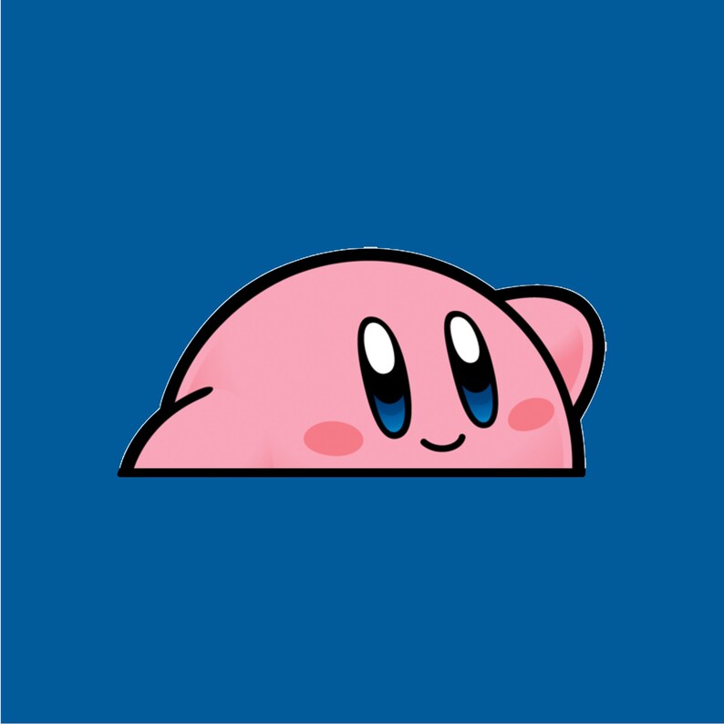 Kirby Peeker Sticker - Etsy