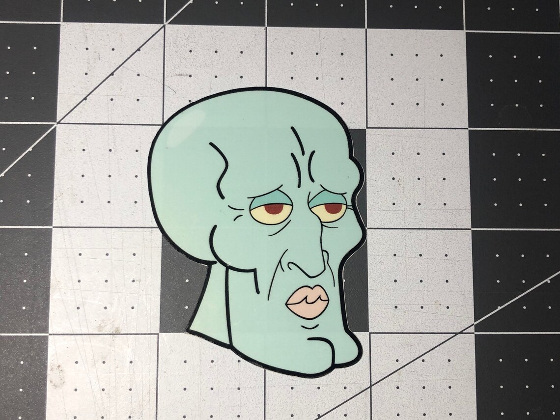 Handsome Squidward Sticker Etsy