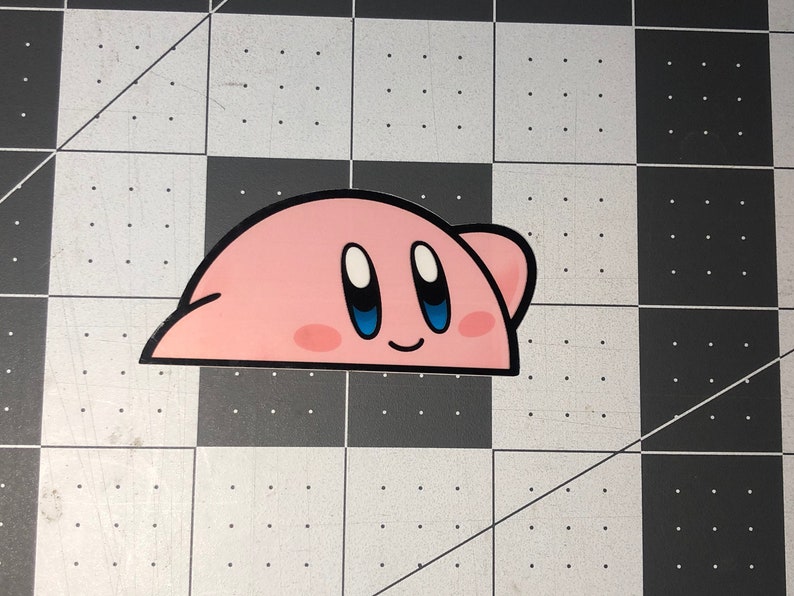Kirby Peeker Sticker - Etsy