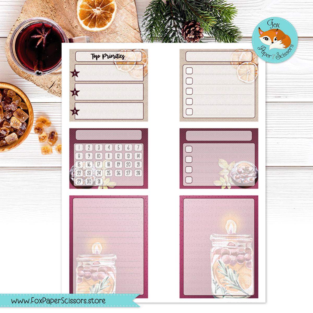 Erin Condren Printable Monthly Dashboard | Mulled Wine | 7x9 Printable ...