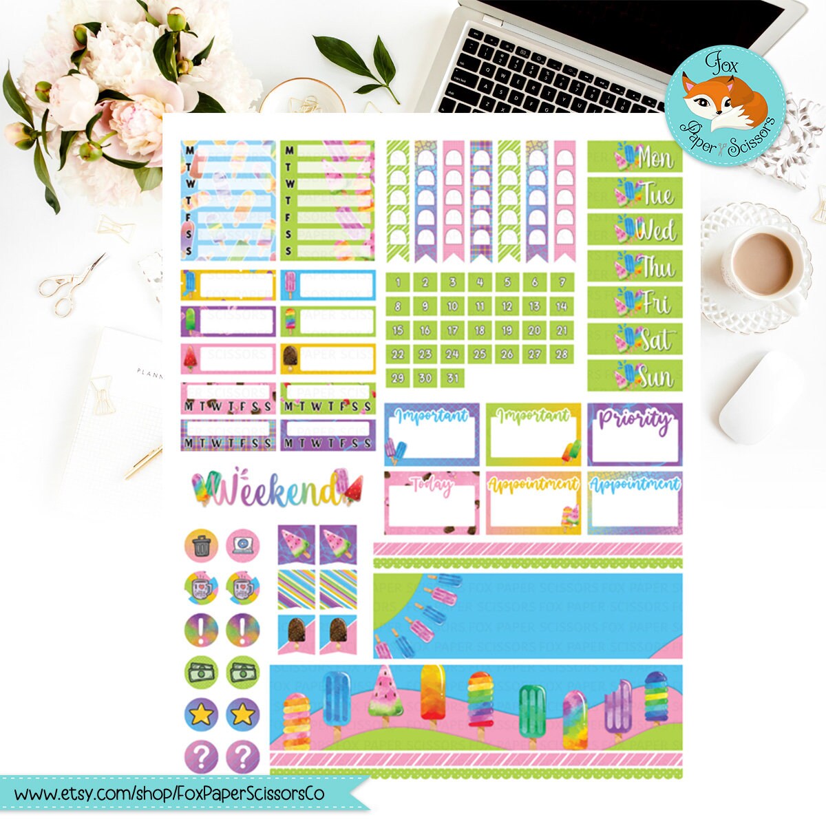 Printable Weekly Planner Kit Erin Condren, Happy Planner, Plum Paper ...