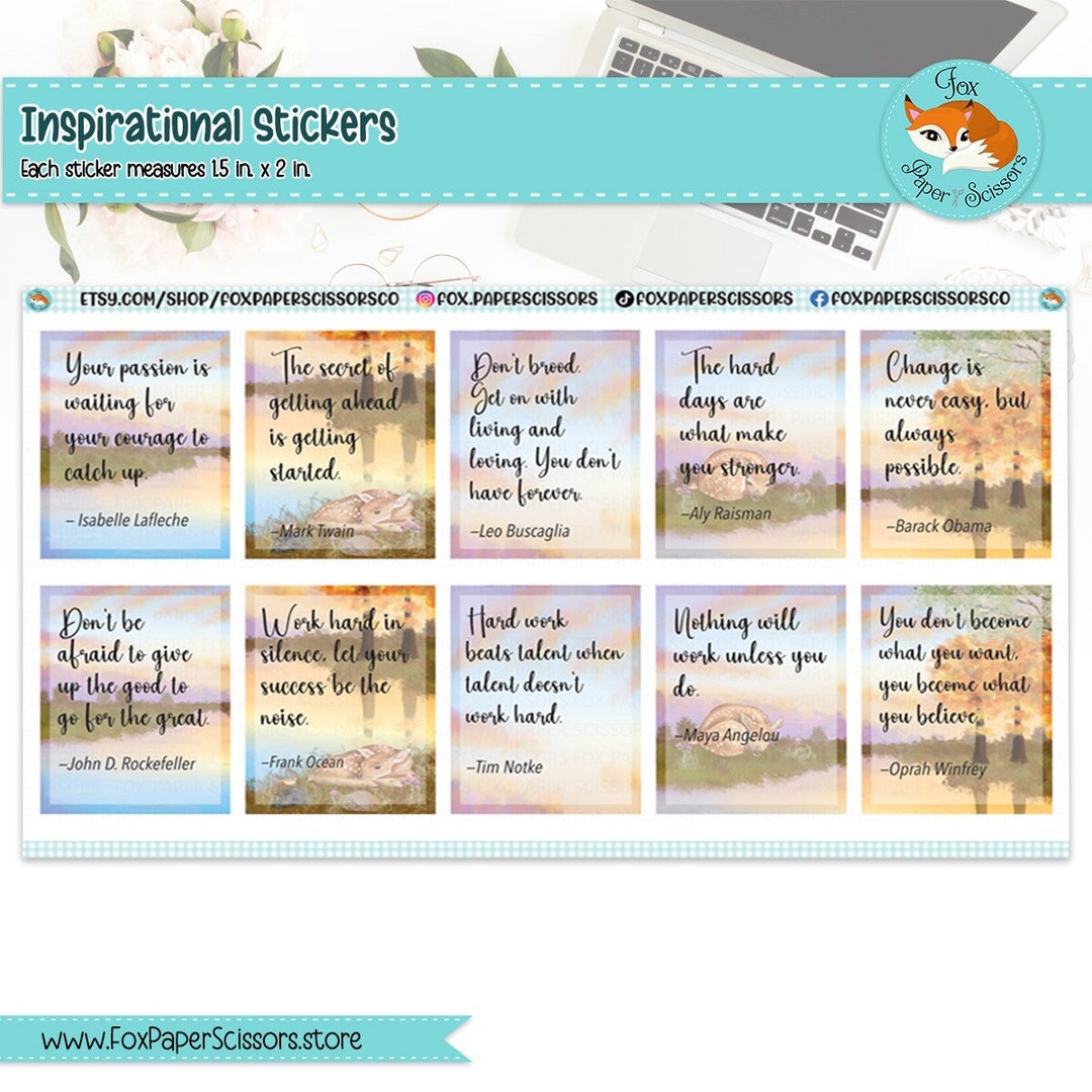 Motivational Planner Stickers | 7x9 Weekly Planners | Fall Autumn ...