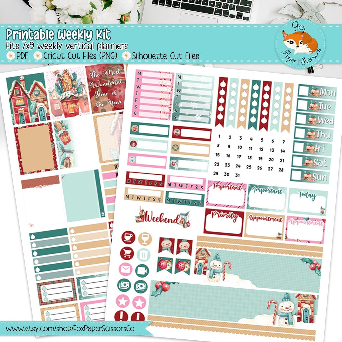 Printable Weekly Planner Kit | Erin Condren, Happy Planner, Plum Paper ...