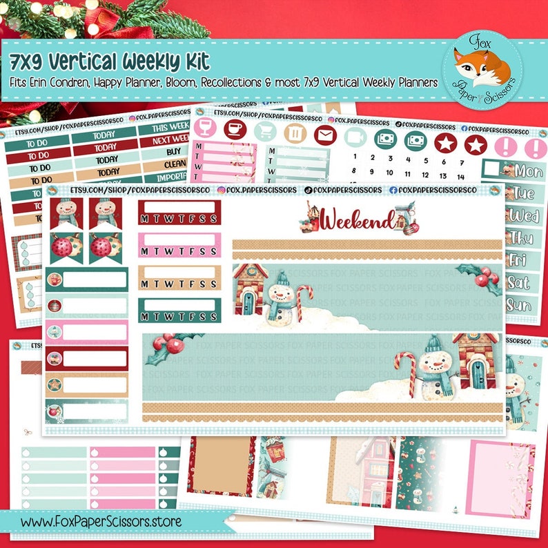 Weekly Planner Sticker Kit | Erin Condren, Happy Planner, Plum Paper ...