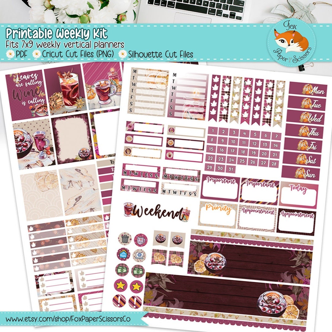 Printable Weekly Planner Kit | Erin Condren, Happy Planner, Plum Paper ...