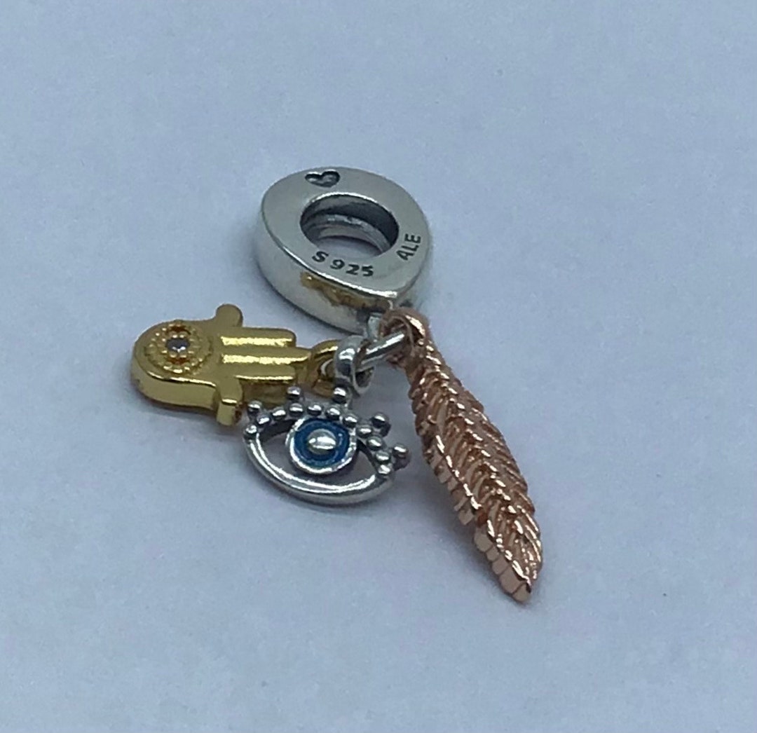 Pandora , Hamsa All-seeing Eye & Feather Spirituality S925ALE Dangle ...