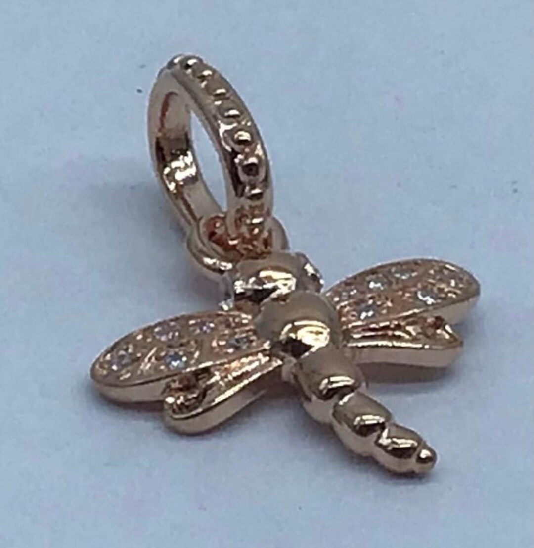 Pandora Rose, “ Sparkling Dragonfly” Dangle Pendant Charm R ALE ...