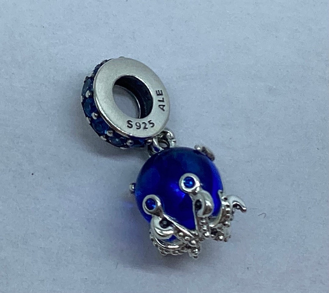 Pandora, cute Octopus Blue Murano Glass Dangle Charm S925ALE 791694C01 ...