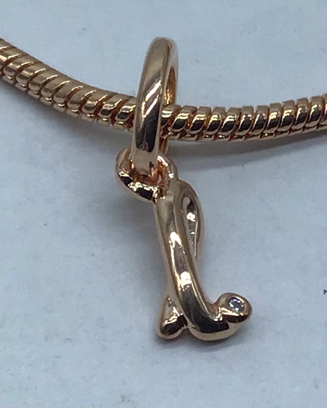 Pandora Rose,”letter L Alphabet” Script Pendant Dangle Charm Ale-r ...