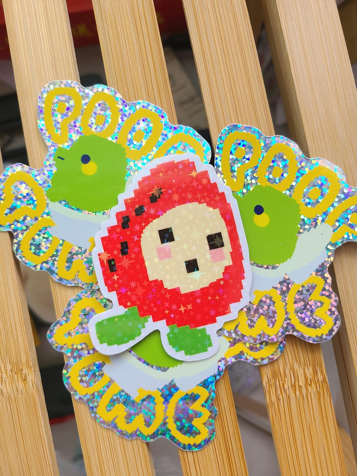 TAMAGOTCHI STICKERS: Kuchipatchi, Ichigotchi Pixel Die-cut Stickers, 1 ...
