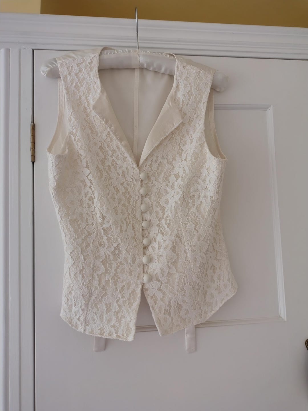 Wedding Ivory Lace Waistcoat Boho 1930s Vintage Style Alternative ...
