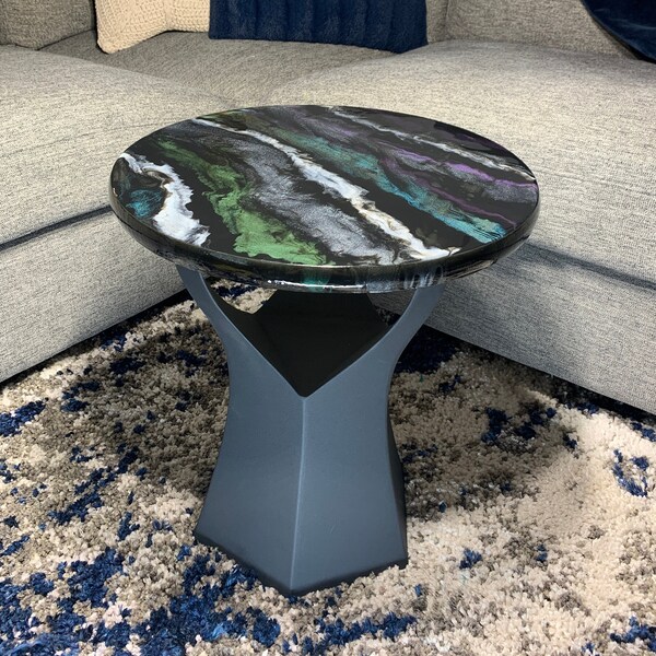 Small Blue Side Table - Etsy