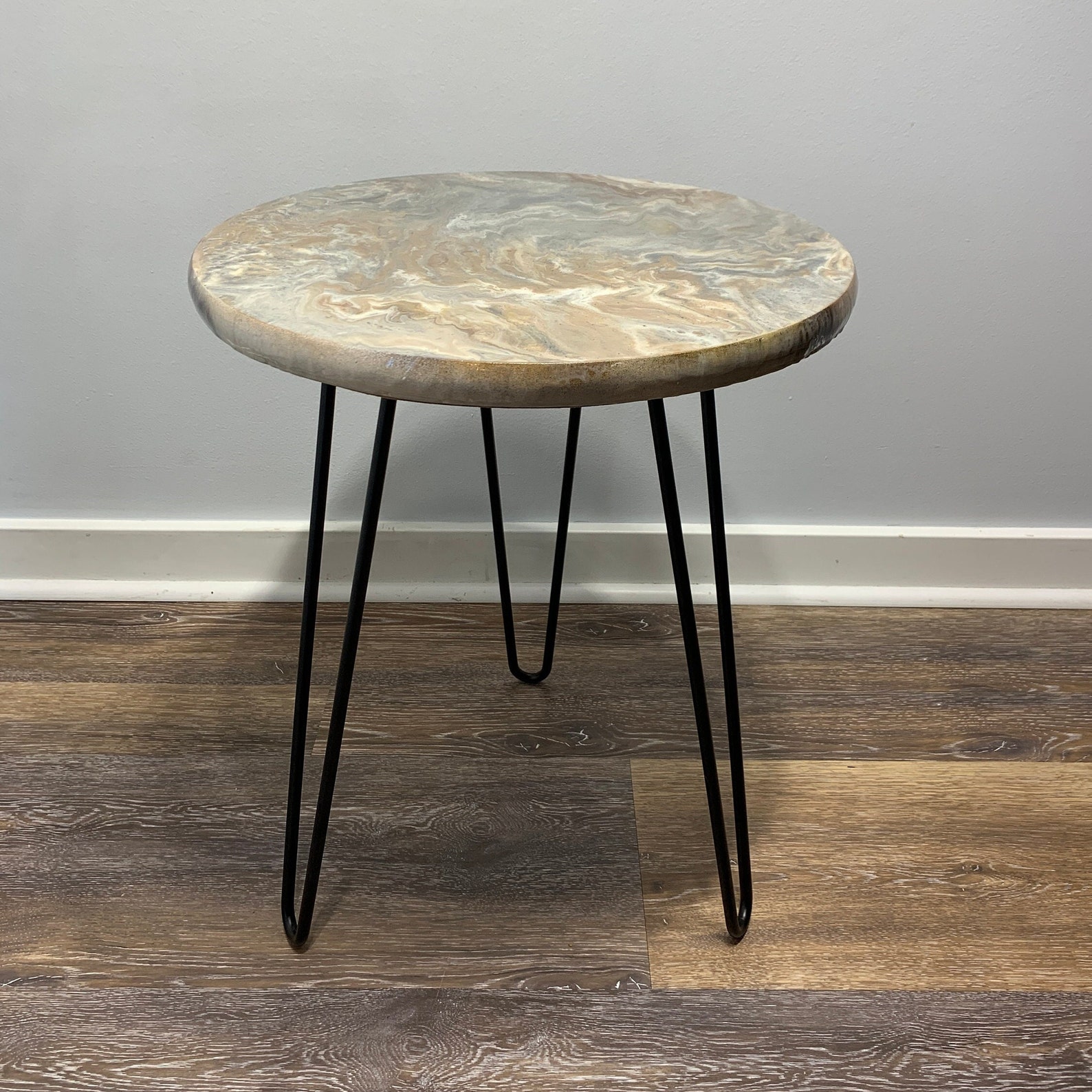 Epoxy Side Table Chocolate Granite Granite Marble Small | Etsy