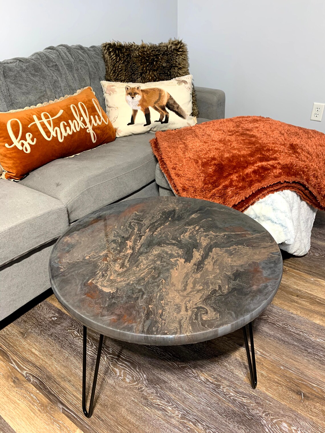 Epoxy Coffee/side Table Moon Series Harvest Moon Granite - Etsy