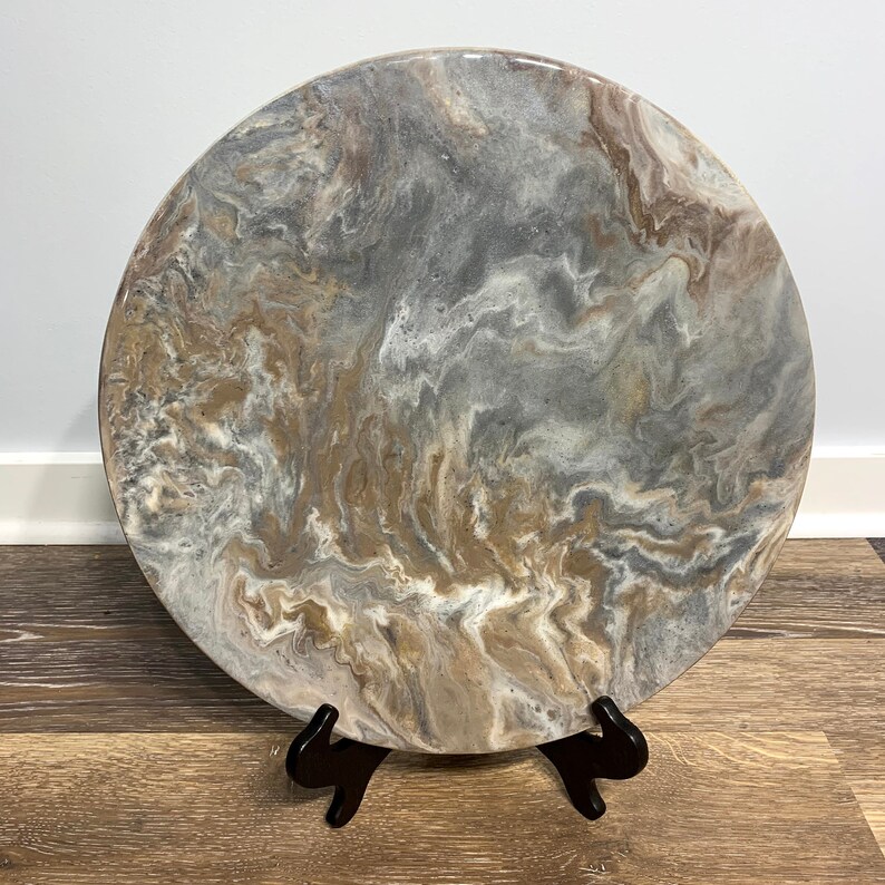 Epoxy Side Table Chocolate Granite Granite Marble Small | Etsy