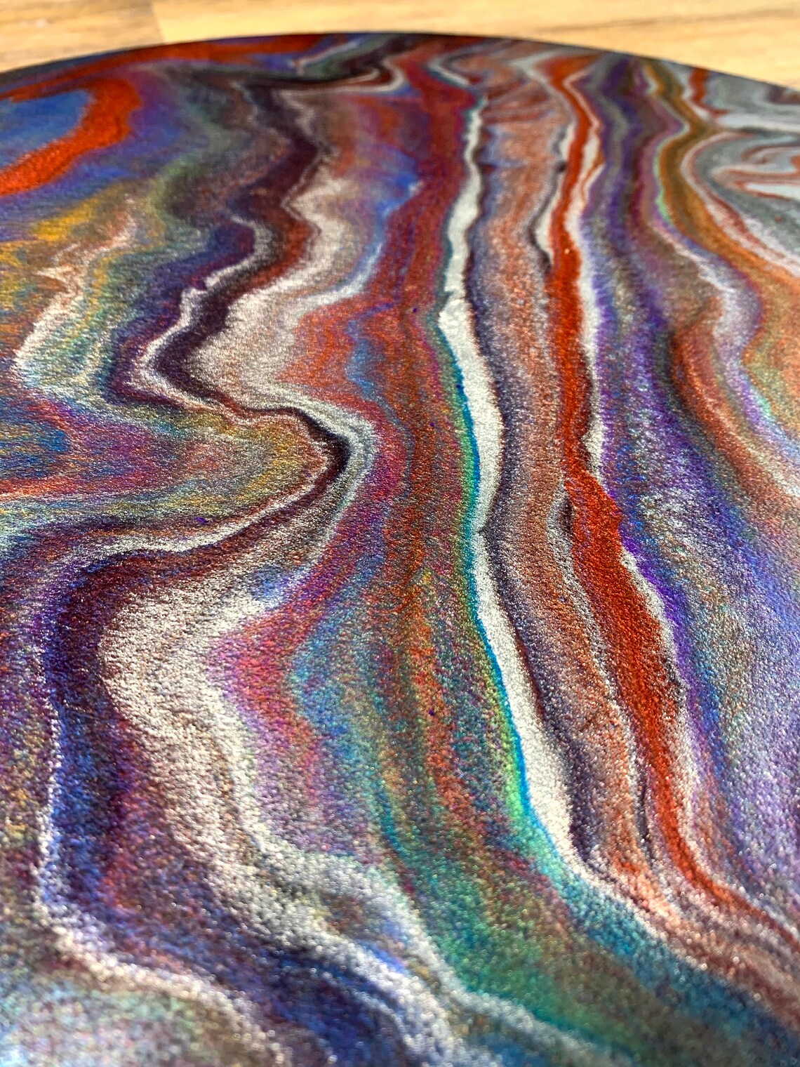 Epoxy Side Table Prismatic Shard Marble Granite Small | Etsy