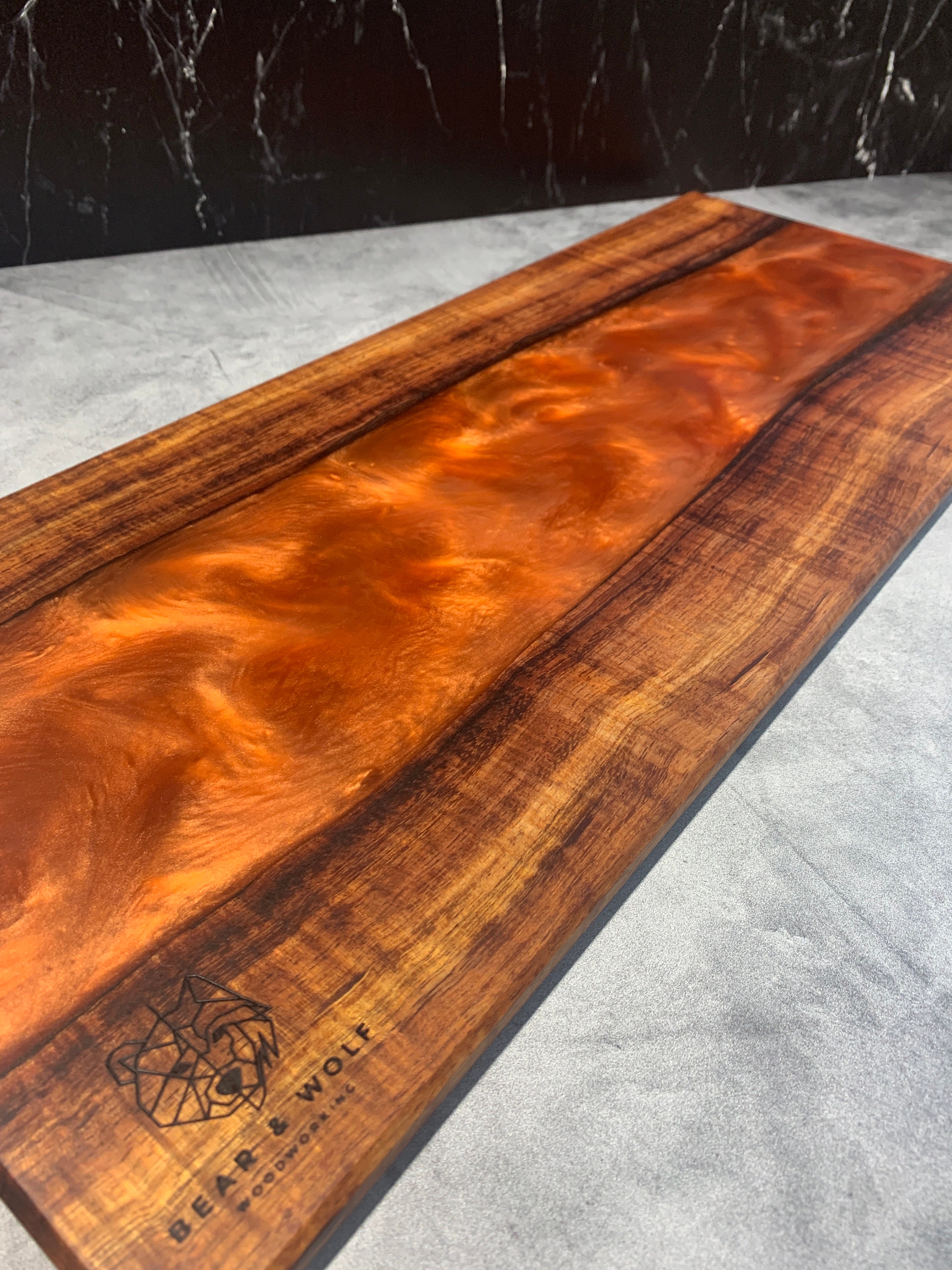 Hawaiian Acacia Charcuterie BoardWall Art with Lava Epoxy \u2013 ...