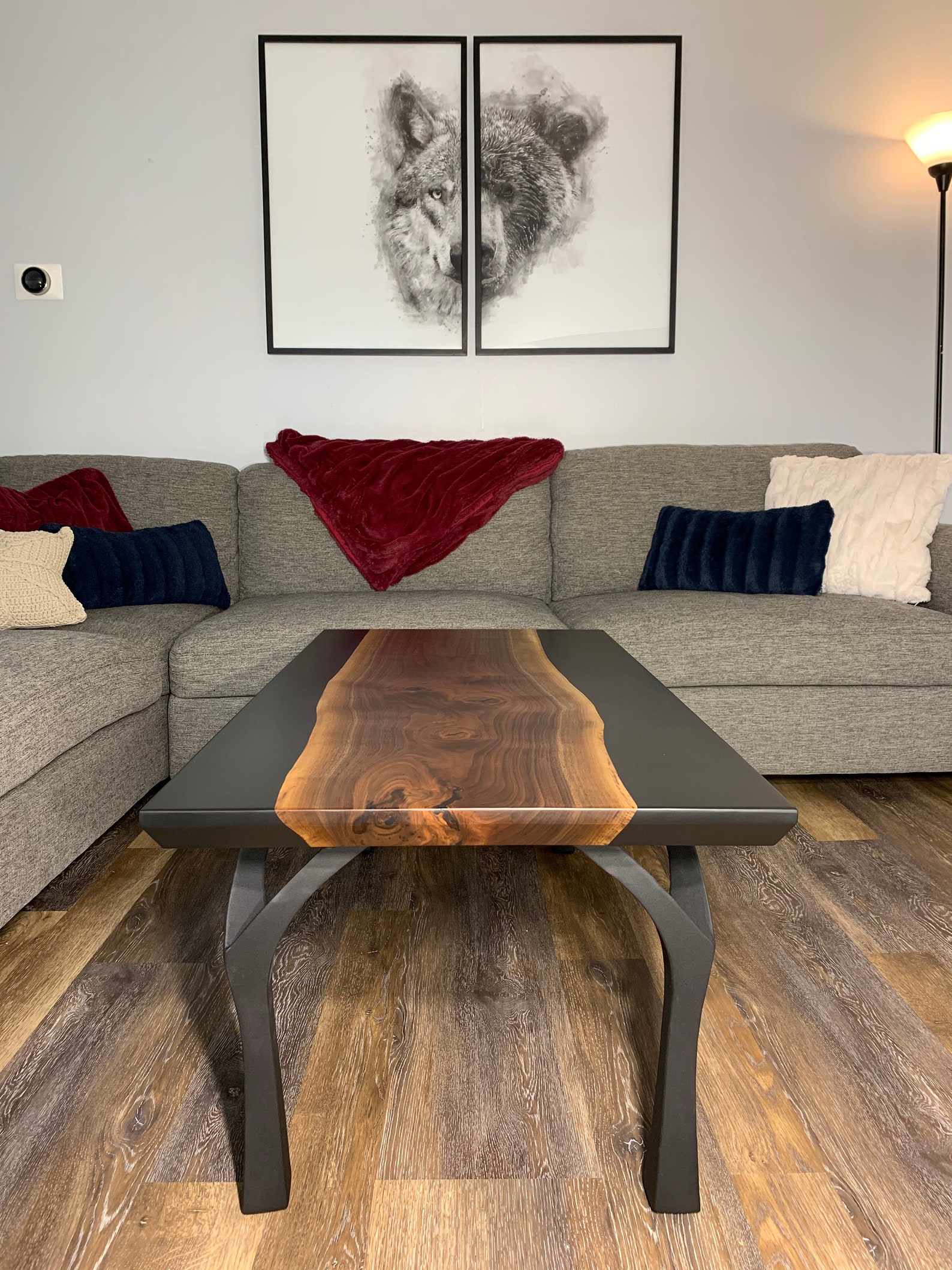 Black Walnut Live Edge River Coffee Table The Solar | Etsy