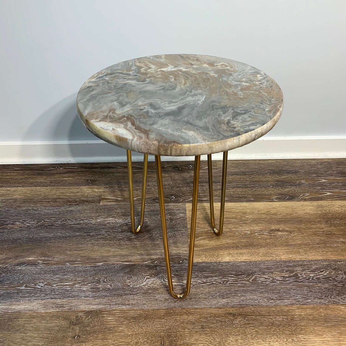Epoxy Side Table Chocolate Granite Granite Marble Small | Etsy