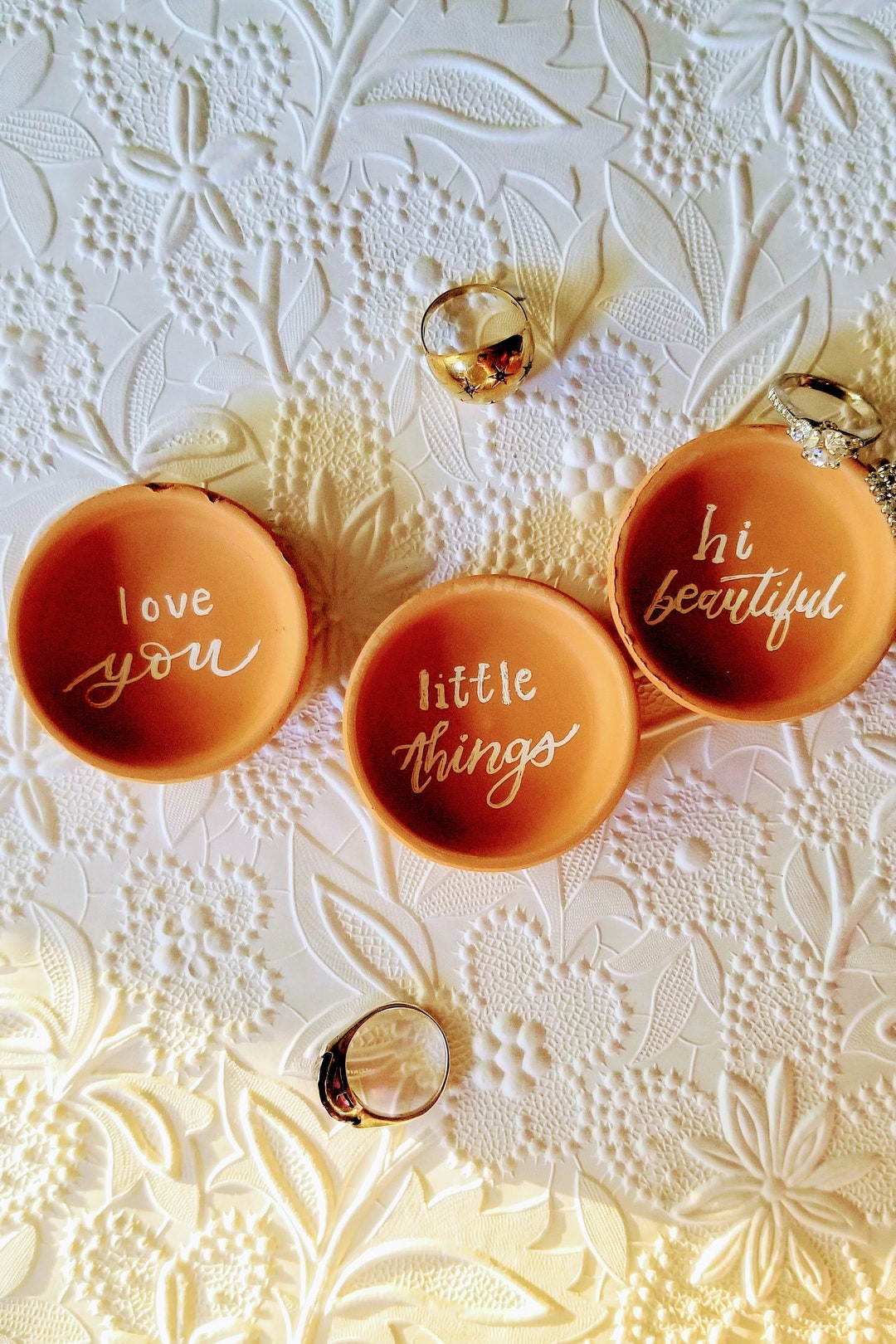 Custom Terracotta Trinket Dish With Personalized Lettering - Etsy