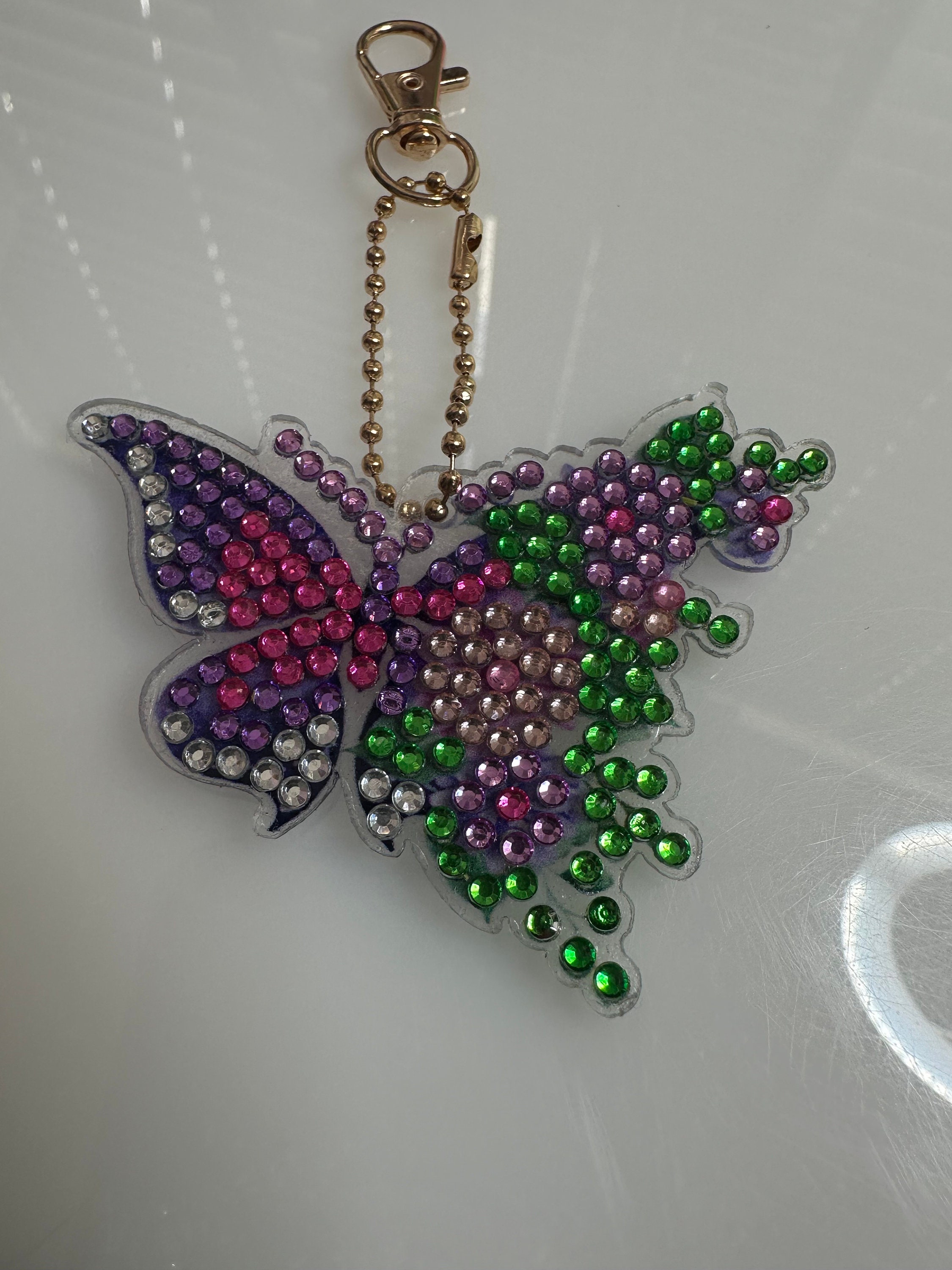 Diamond Art Key Chain - Etsy