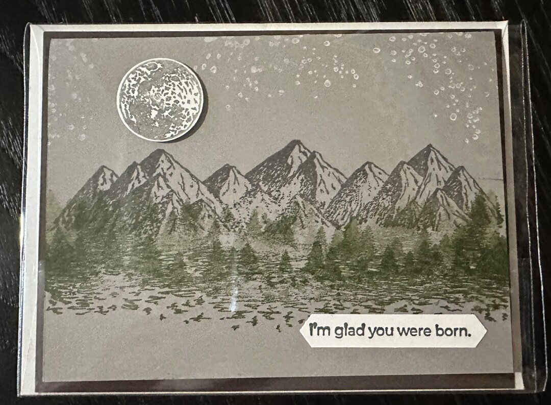 Greeting Card Happy Birthday Mountains - Etsy