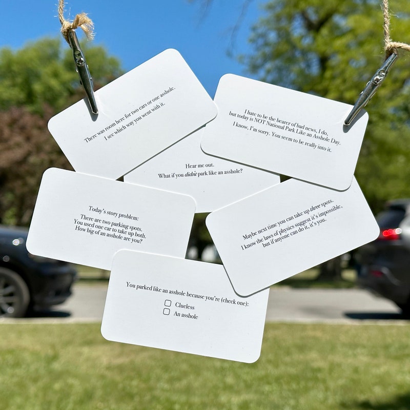 Bad Parking Cards - Etsy