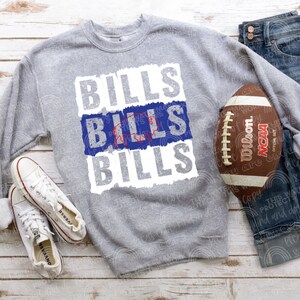 Bills Distressed Stacked PNG - Etsy