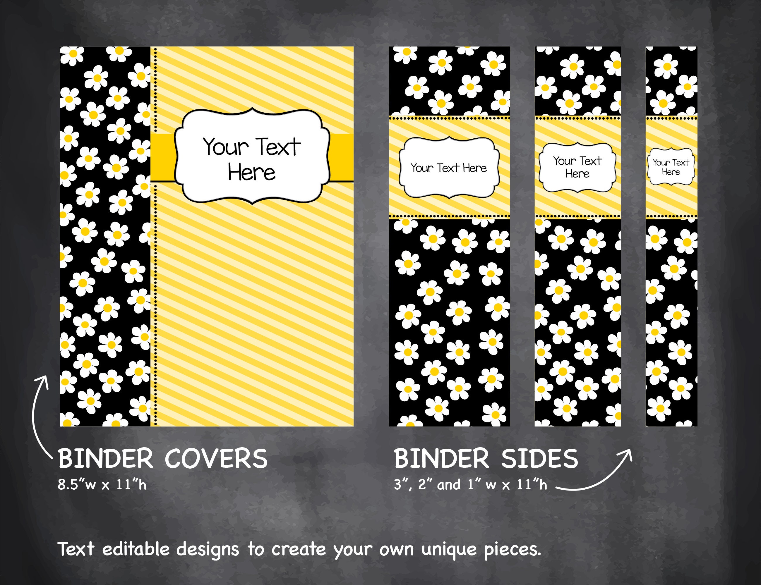 Daisy Stripes Classroom Theme Teacher Decor Home School Printables Back ...