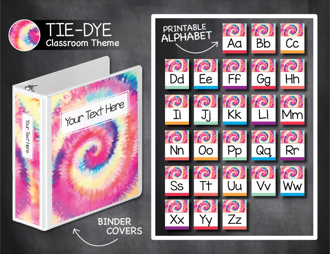 Tie-dye Classroom Theme Teacher Decor Home School Printables Back to ...
