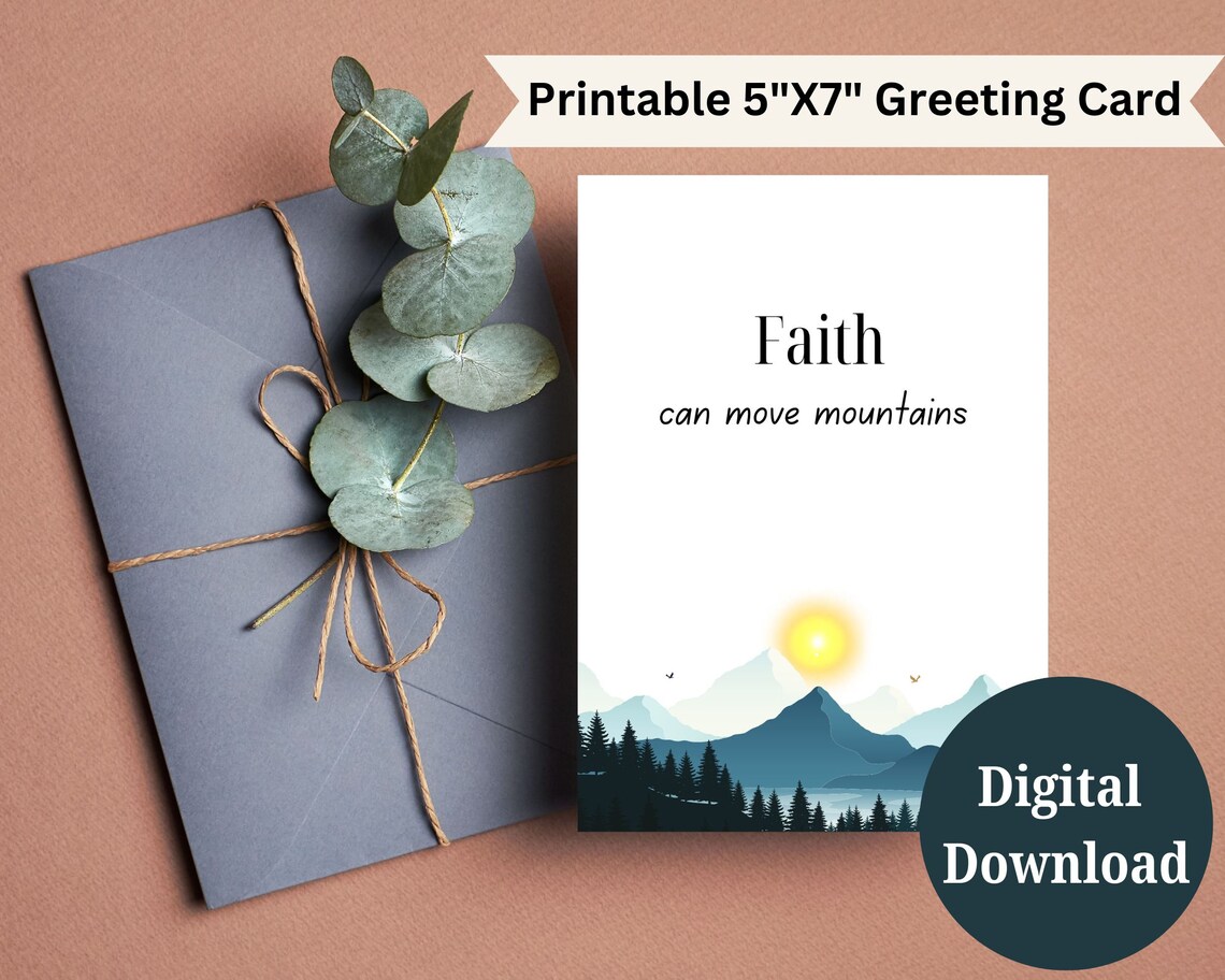 Printable Greeting Card, Greeting Card for Encouragement, Christian ...