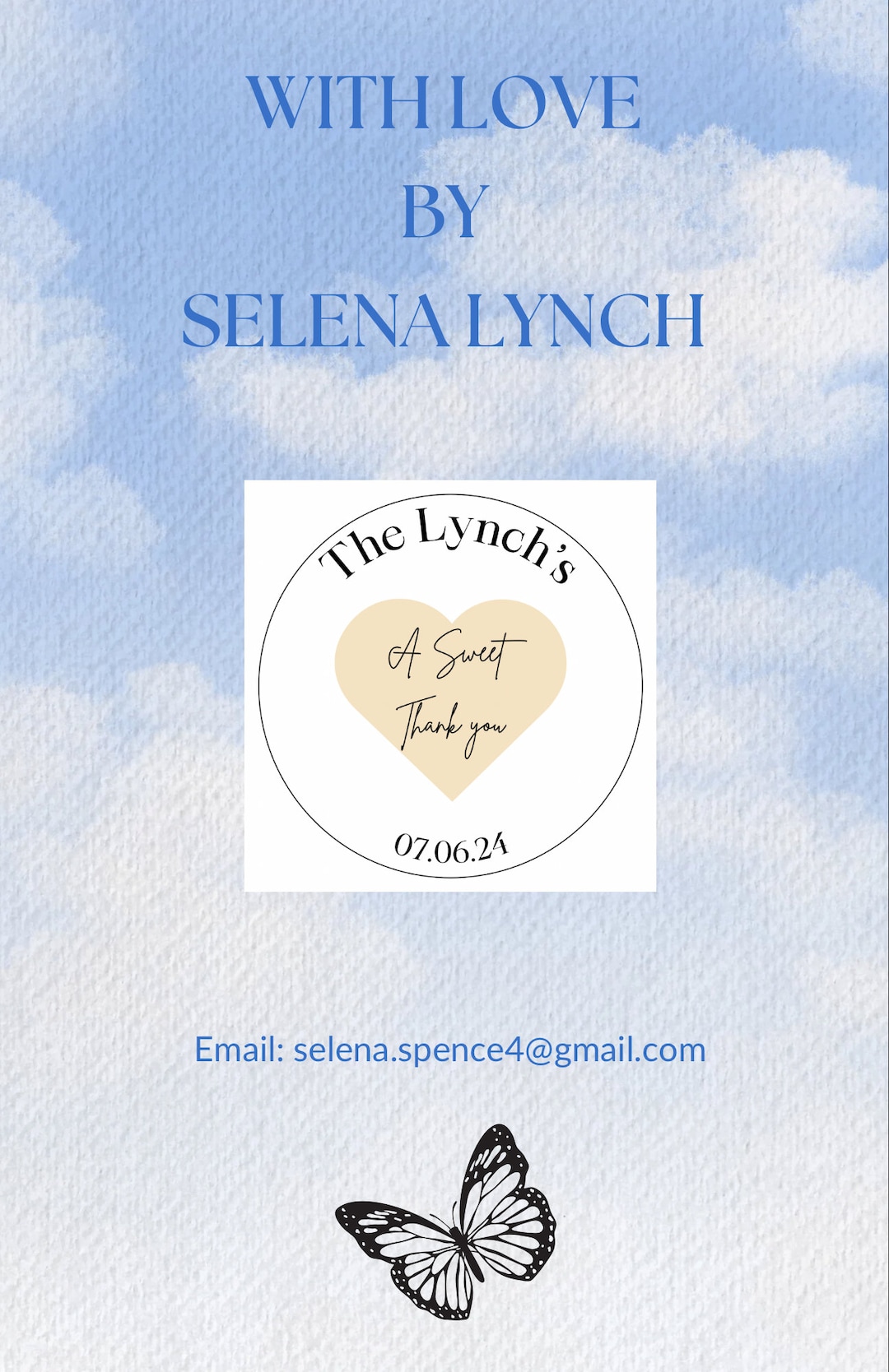 A Sweet Thank You Wedding Treat, Wedding Stickers, Custom Stickers ...