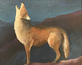 Coyote Painting - Etsy