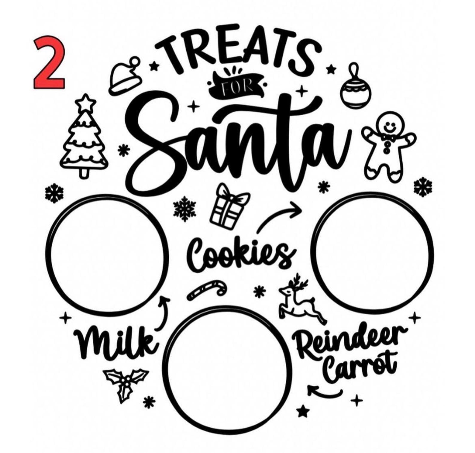Santa & Reindeer- Night Before Christmas Cookie Tray - Etsy
