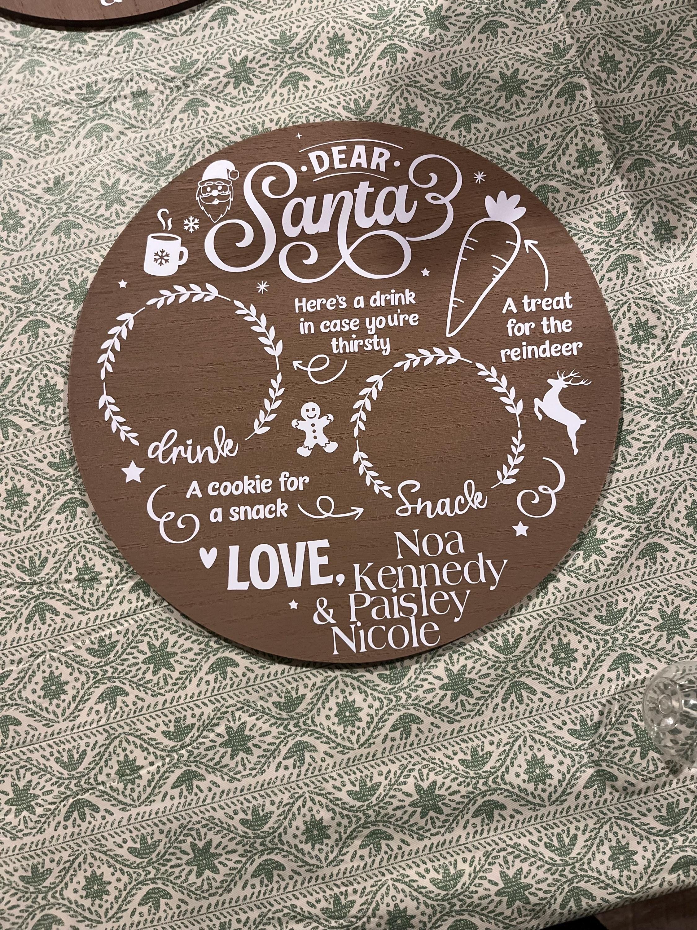 Santa & Reindeer- Night Before Christmas Cookie Tray - Etsy