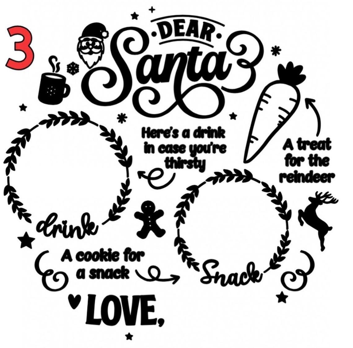 Santa & Reindeer- Night Before Christmas Cookie Tray - Etsy