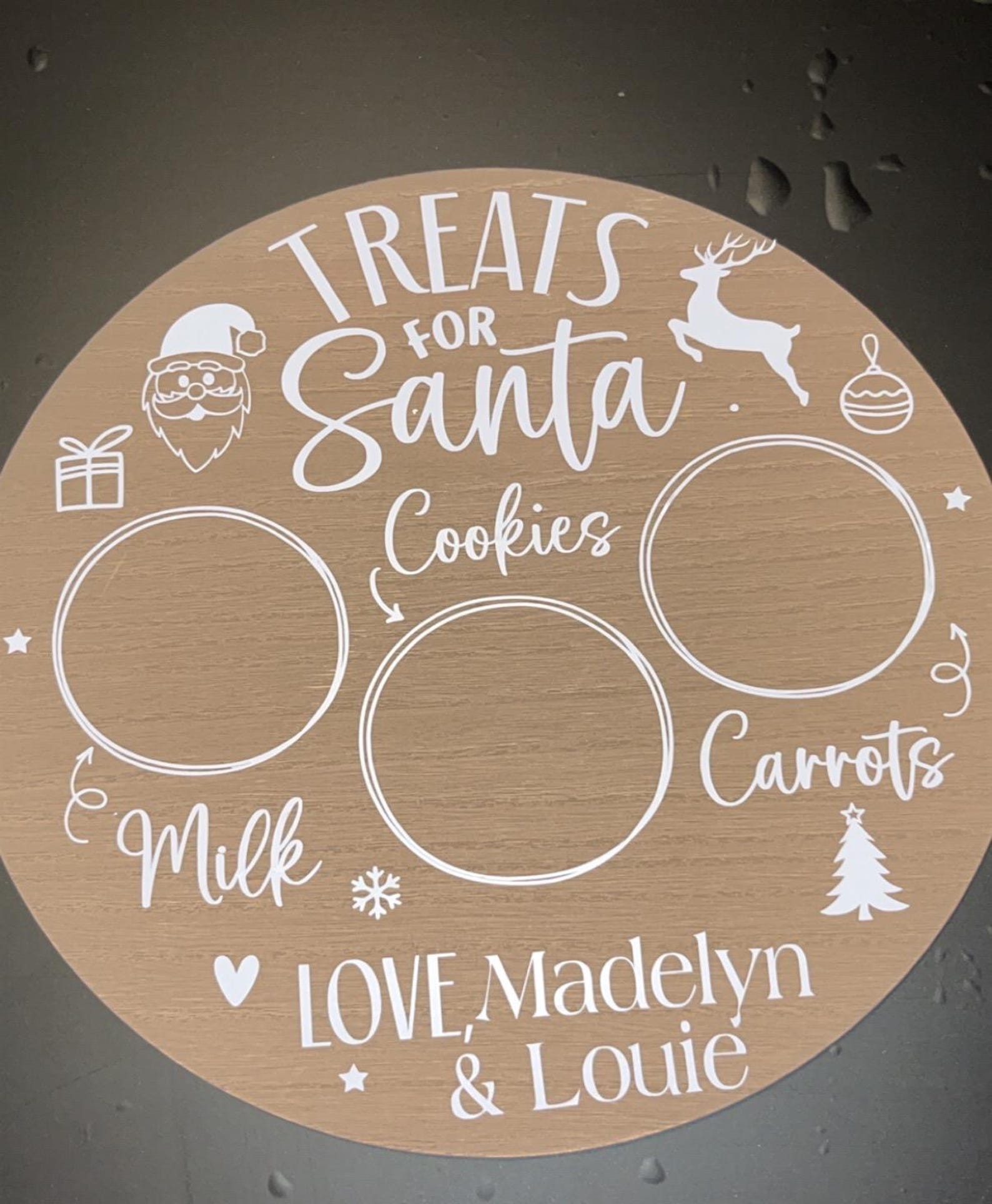 Santa & Reindeer- Night Before Christmas Cookie Tray - Etsy